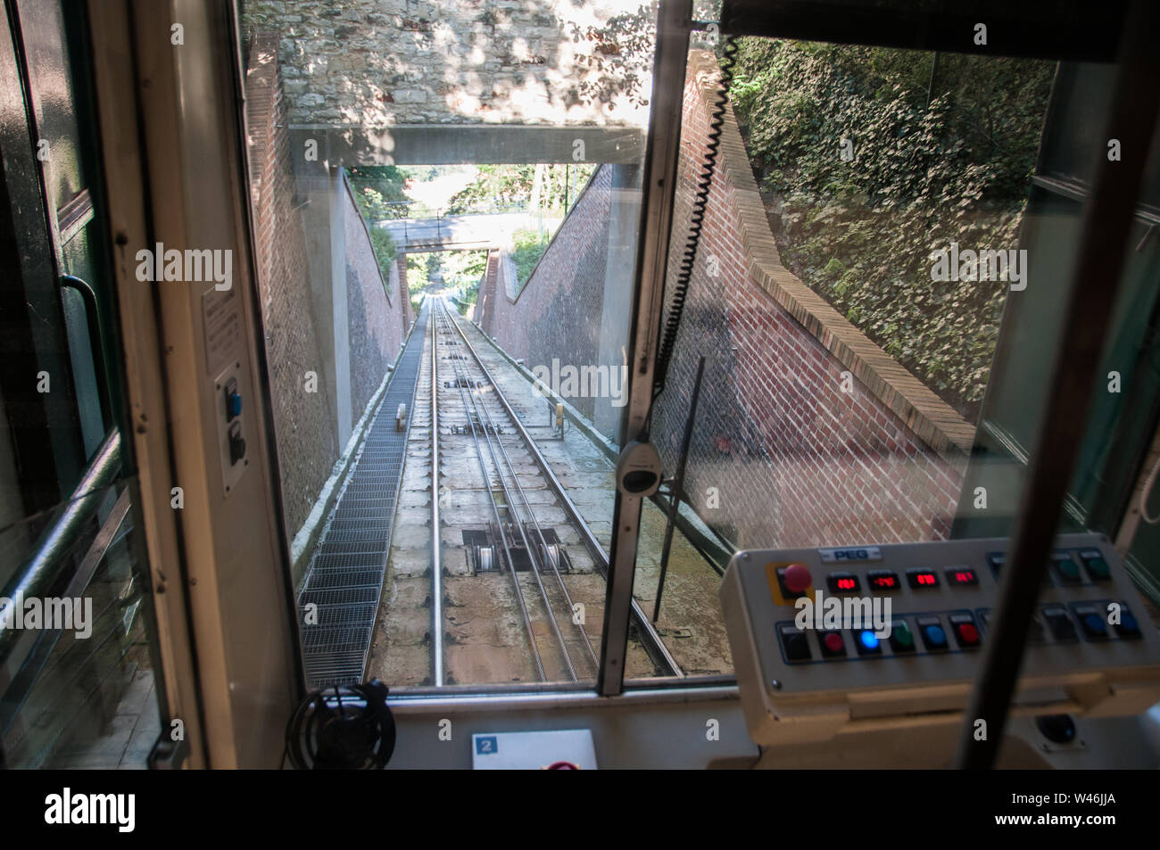 Around Prague -Funicular Railway to Petrin Gardens Stock Photo - Alamy