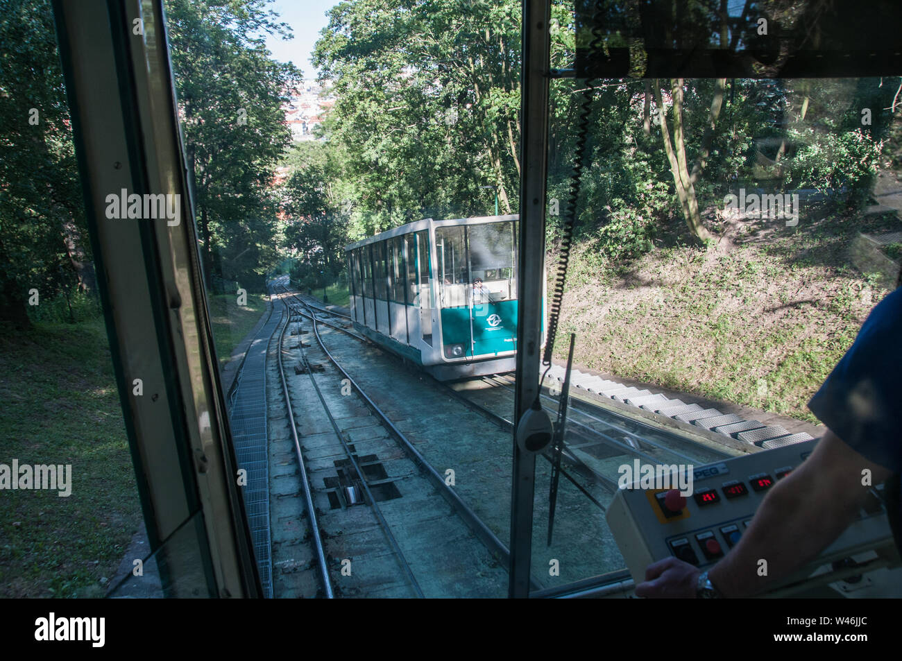 Around Prague -Funicular Railway to Petrin Gardens Stock Photo - Alamy