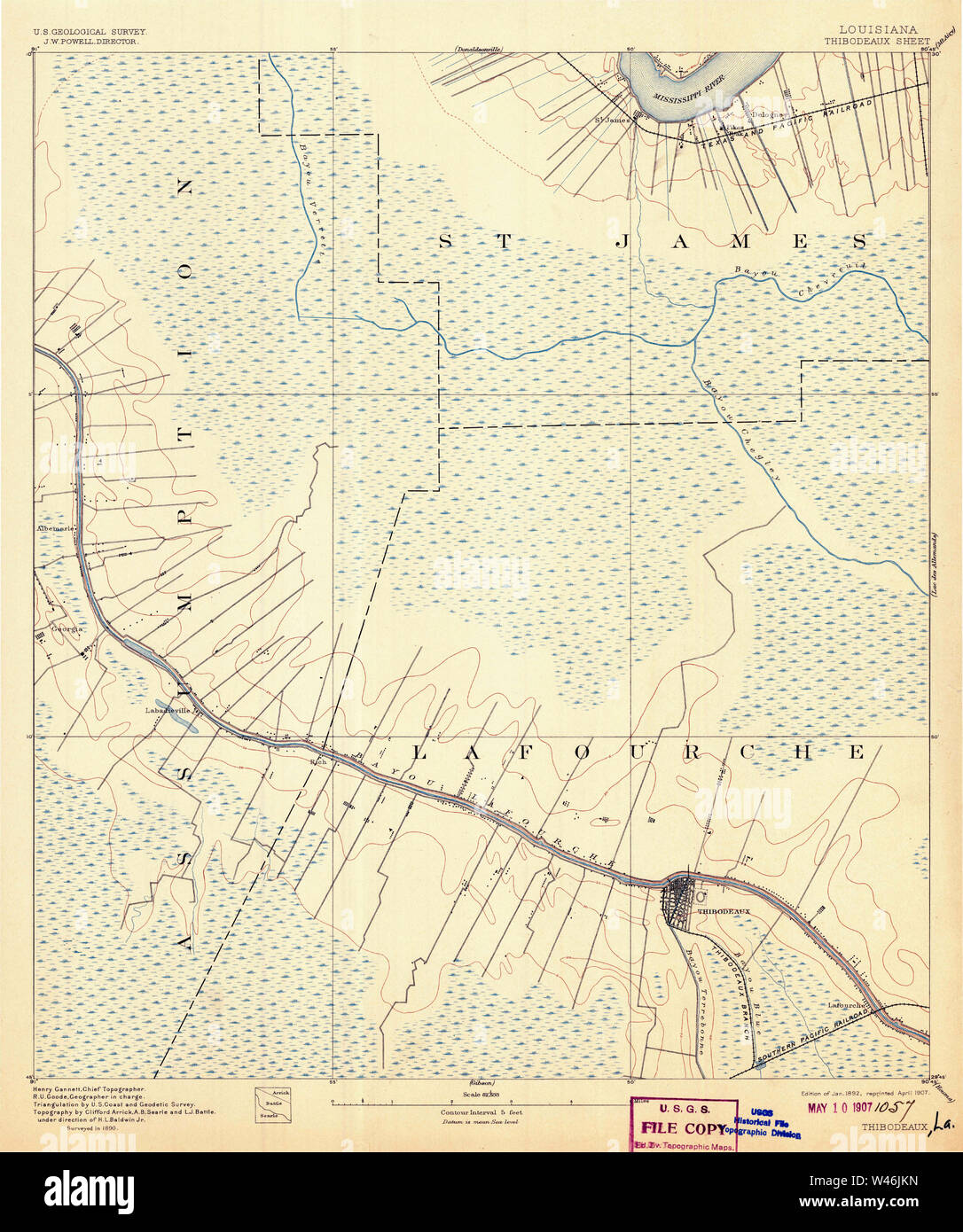 Map of thibodaux hi-res stock photography and images - Alamy