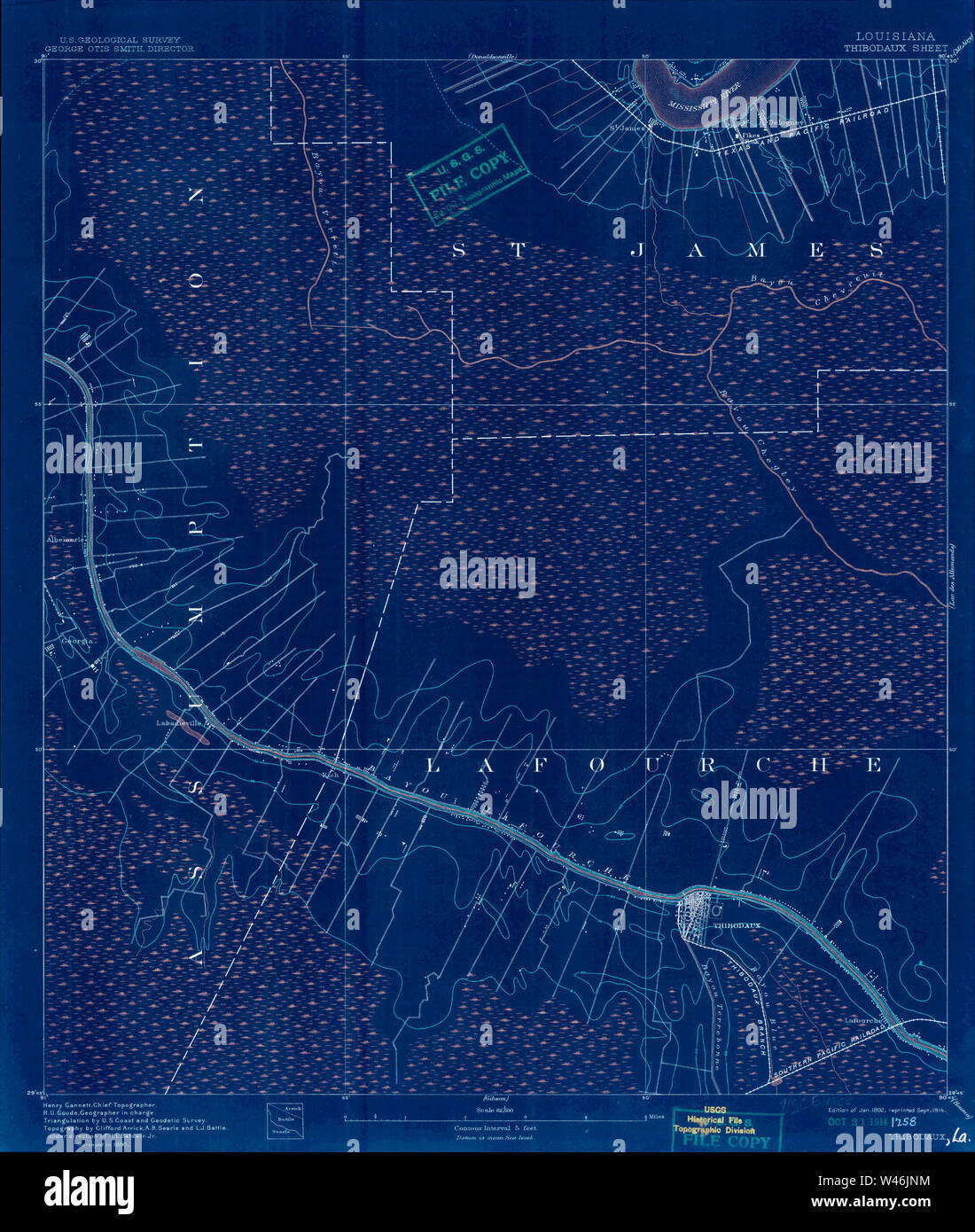 Thibodaux louisiana map hi-res stock photography and images - Alamy