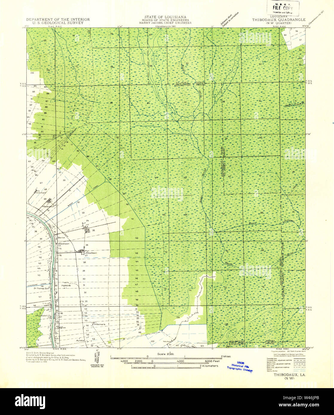 Map of thibodaux hi-res stock photography and images - Alamy