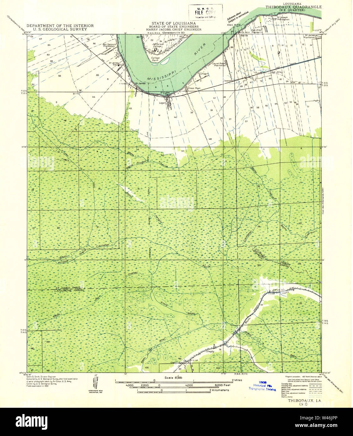 Map of thibodaux hi-res stock photography and images - Alamy