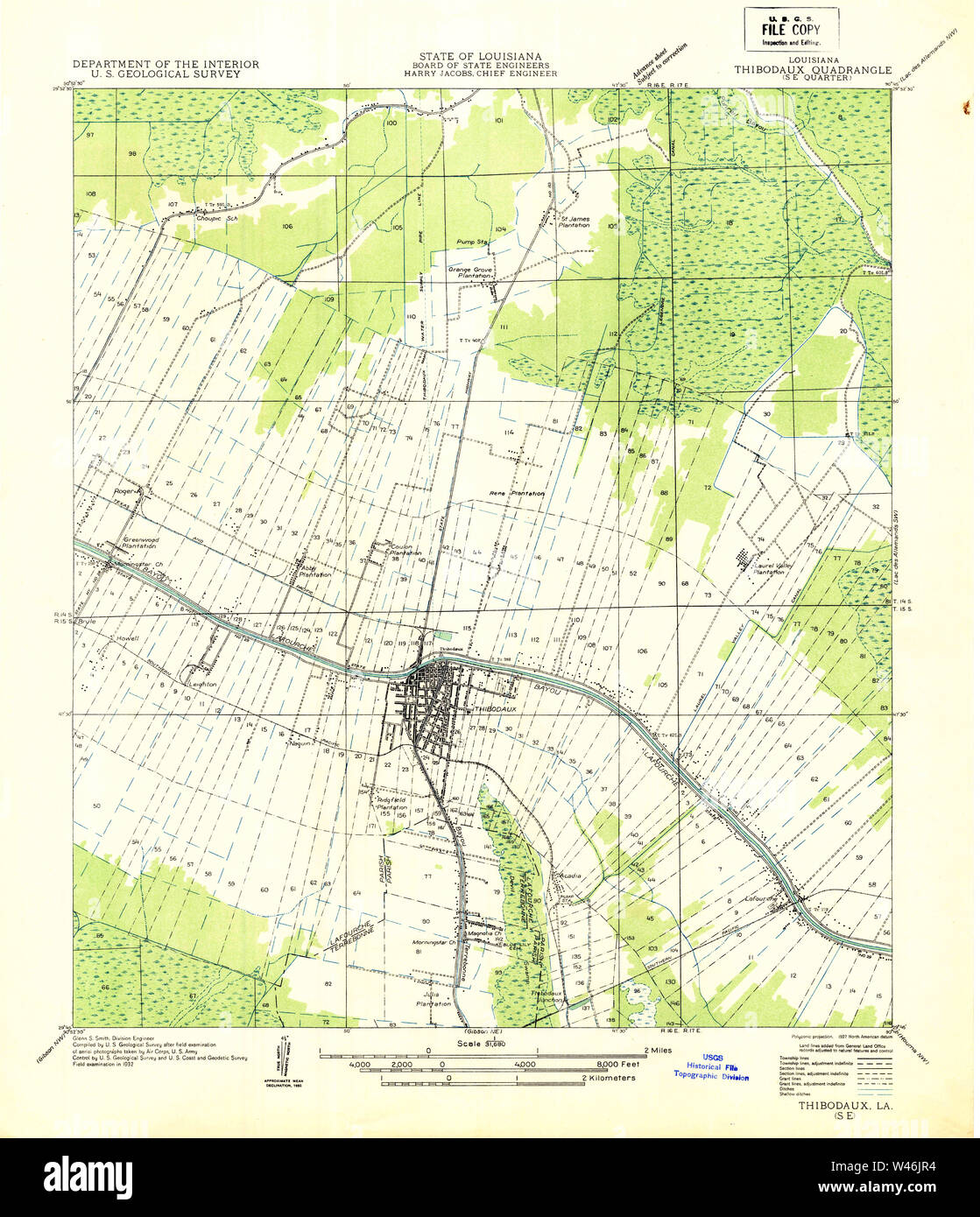 Map of thibodaux hi-res stock photography and images - Alamy