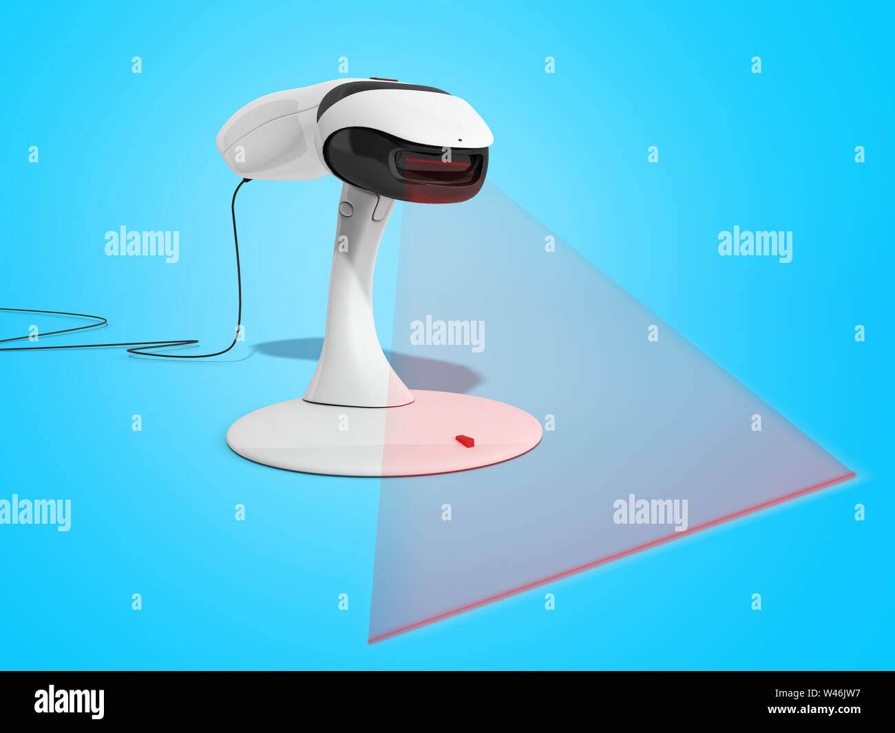 Blue scanner scanning bar code hi-res stock photography and images - Alamy