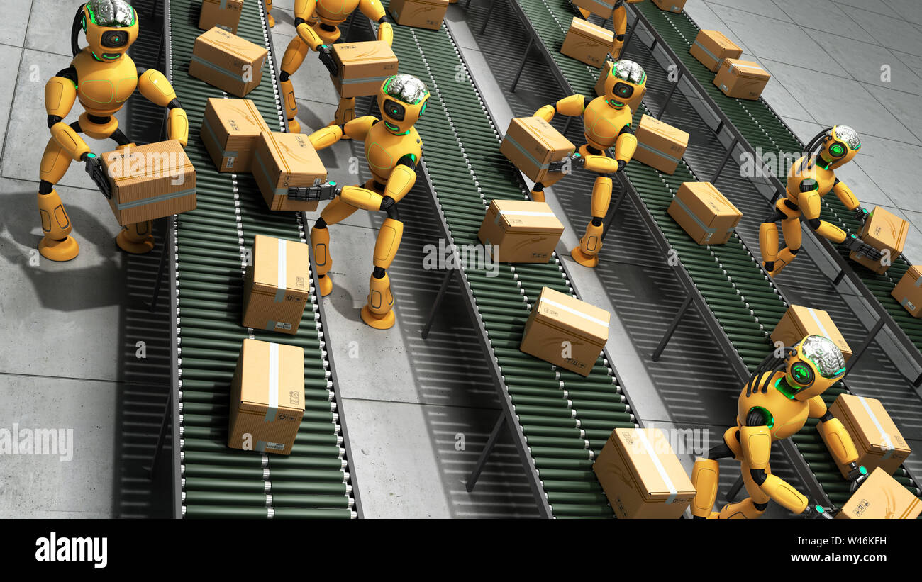 Modern concept of precise automated sorting in production or delivery ...