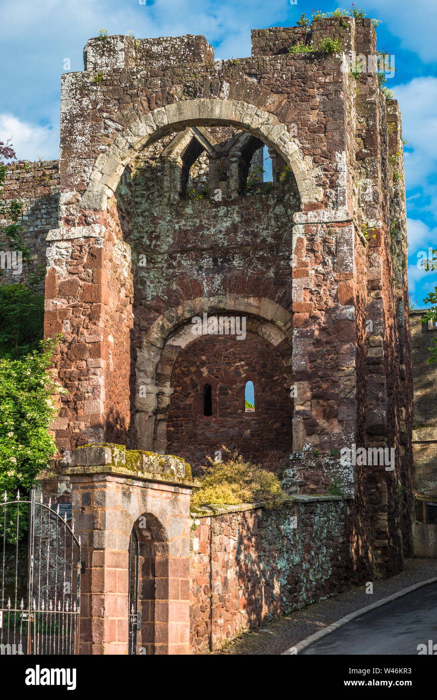 Entrance to Rougemount Castle, Exeter, Devon, England, UK Stock Photo ...