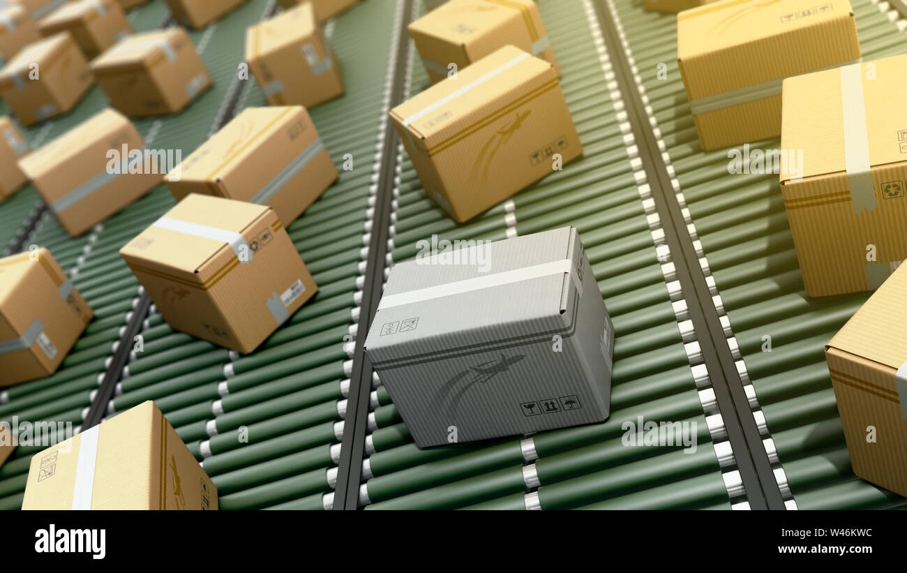 Modern Packages delivery packaging service and parcels transportation ...