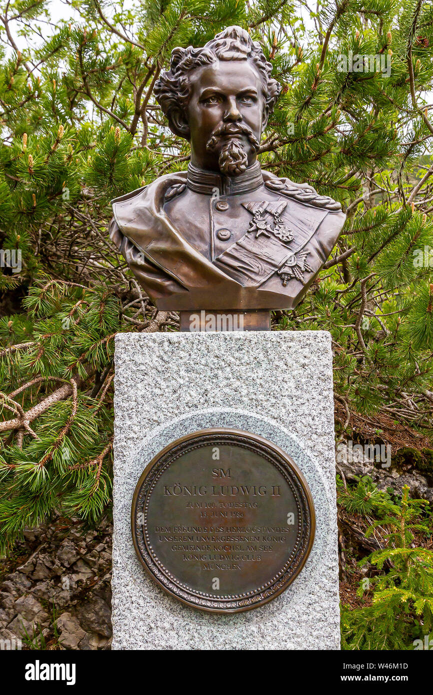 Statue of Herzog Ludwig II., Herzogstand, Bavaria Germany Stock Photo ...