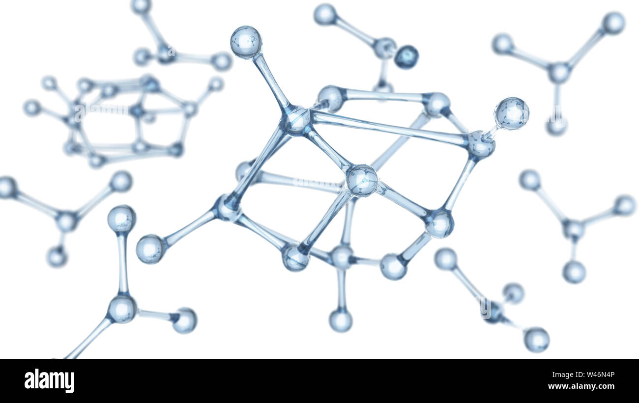 molecule or atom Abstract structure for Science or medical background ...