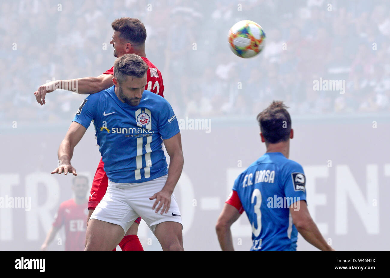 20 July 2019, Mecklenburg-Western Pomerania, Rostock: Soccer: 3rd ...