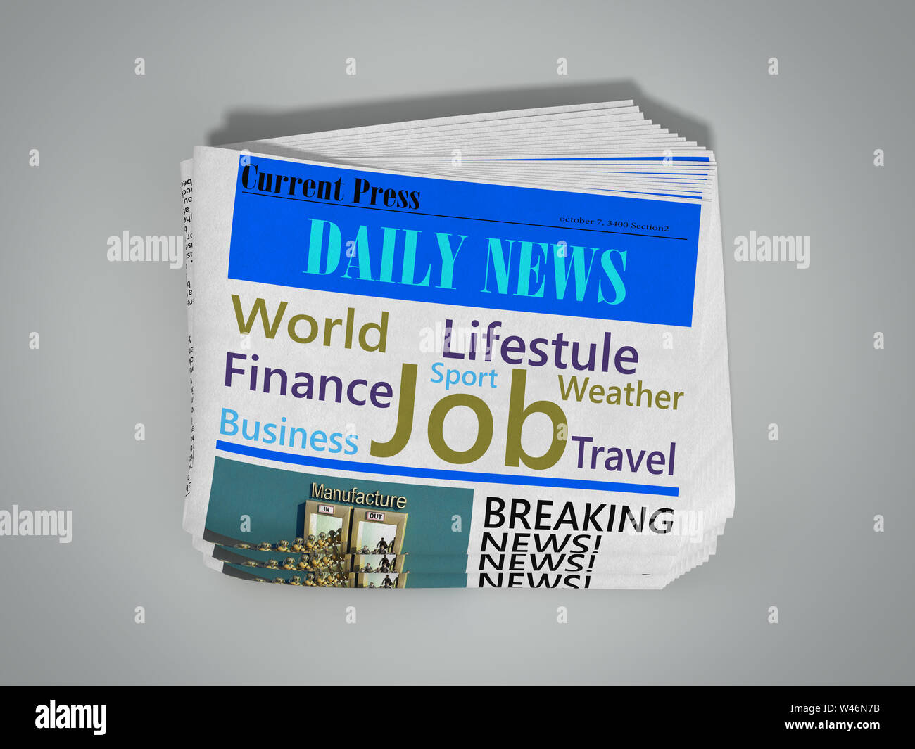 Newspaper front page mockup hi-res stock photography and images - Alamy
