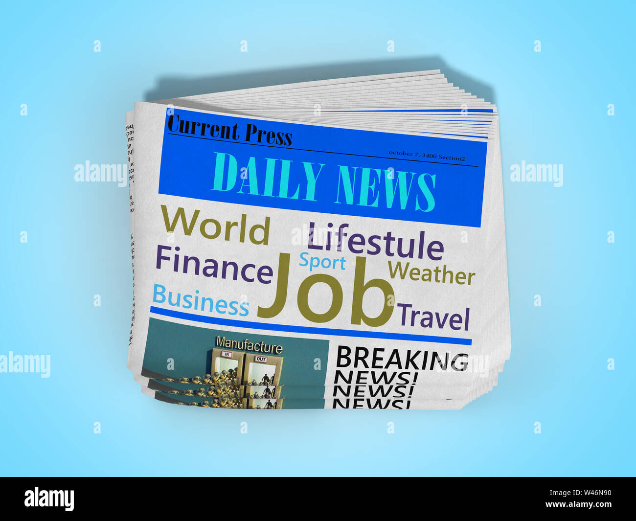 Newspaper front page mockup hi-res stock photography and images - Alamy