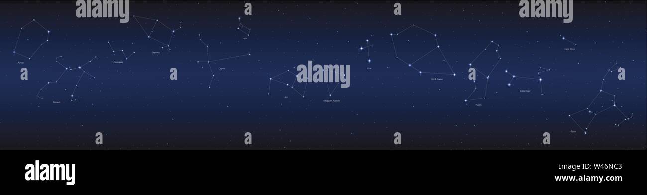 constellation in cosmos background, group of star in galaxy, astronomy ...