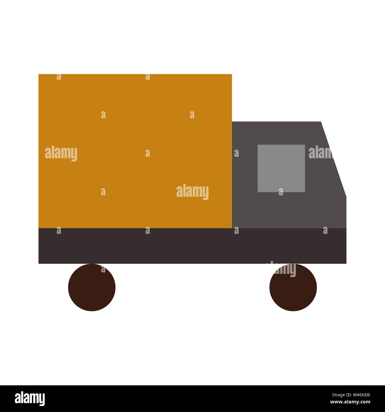 Delivery truck vector icon. Cargo van, logistic symbol. Flat vector ...
