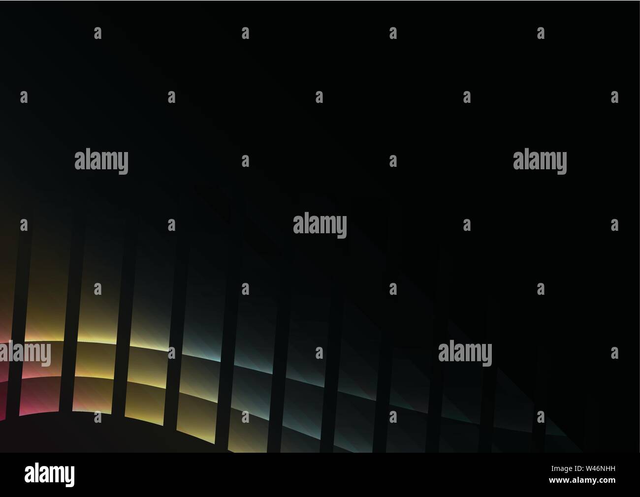 multicolor overlap pixel in dark background, geometric layer backdrop ...