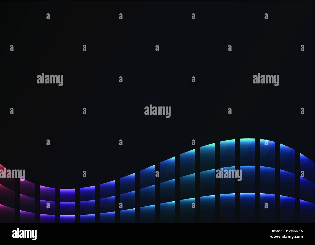 multicolor overlap pixel in dark background, geometric layer backdrop ...