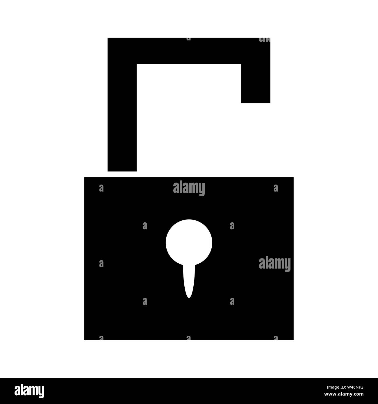 open padlock password icon or logo illustration. Perfect use for ...