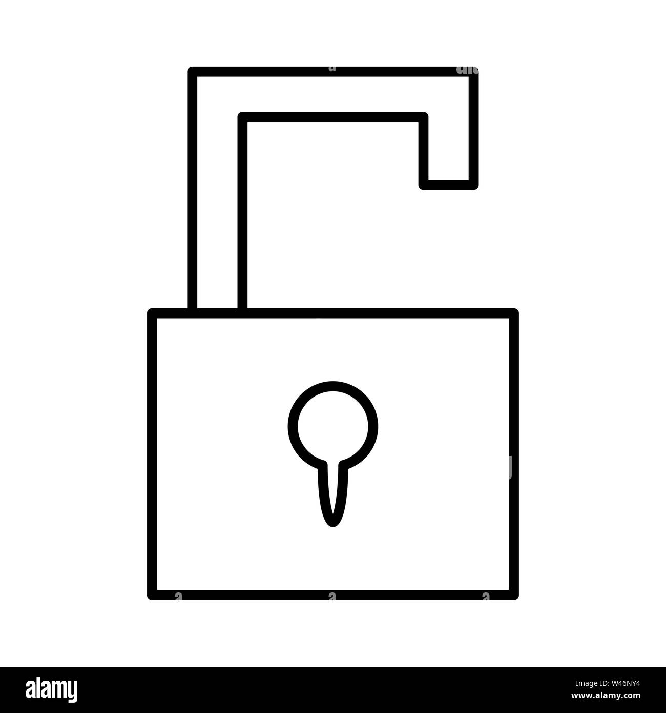 open padlock password icon or logo illustration. Perfect use for ...