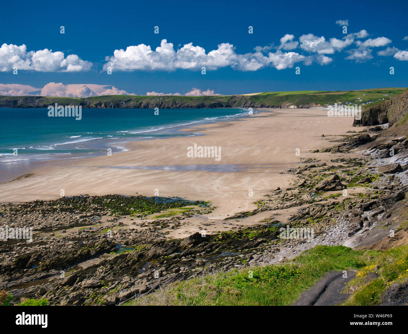 Newgale Beach Pembrokeshire Summer High Resolution Stock Photography ...