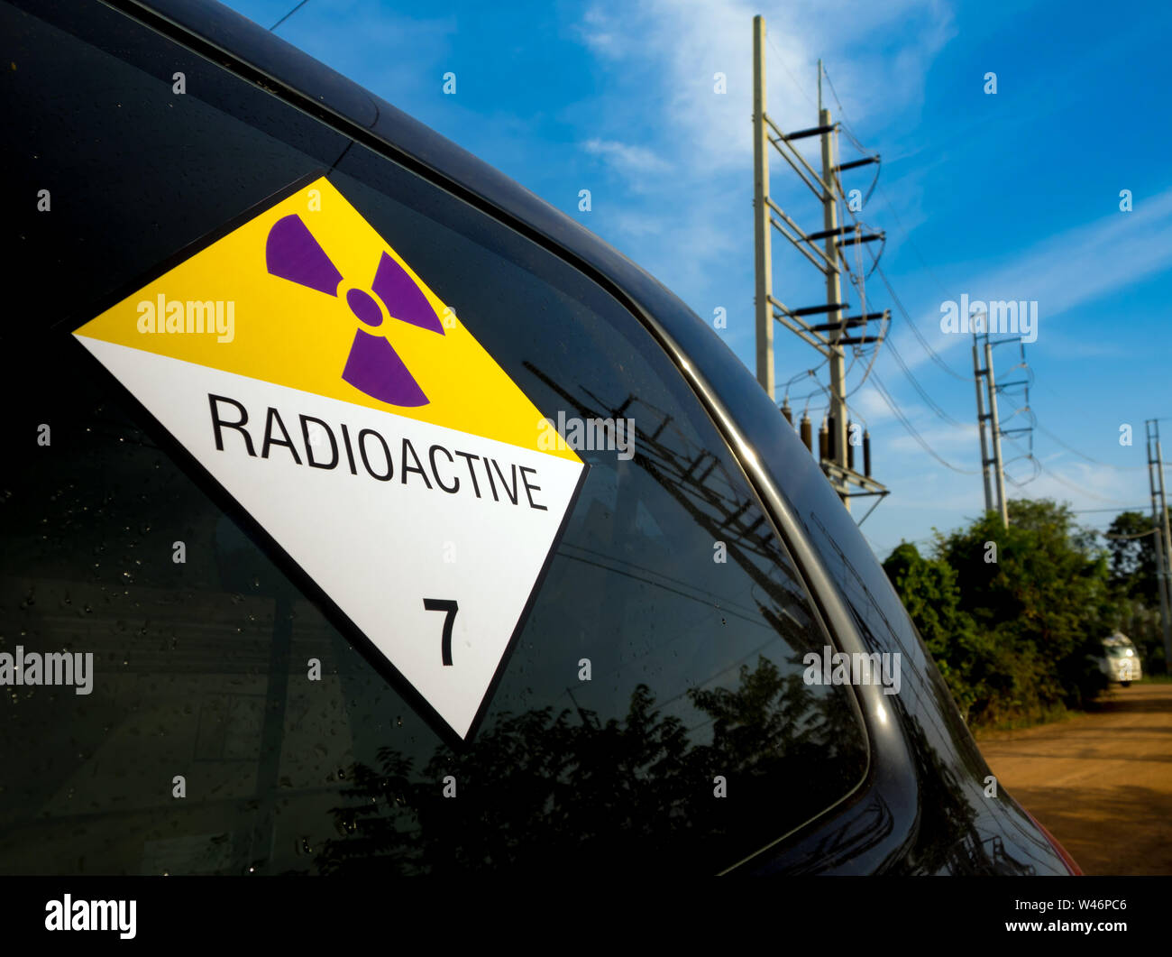 Radiation hazard warning road sign hi-res stock photography and images ...