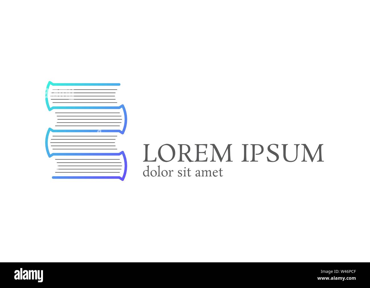 ebook vector logo design template, minimal notebook , education ...