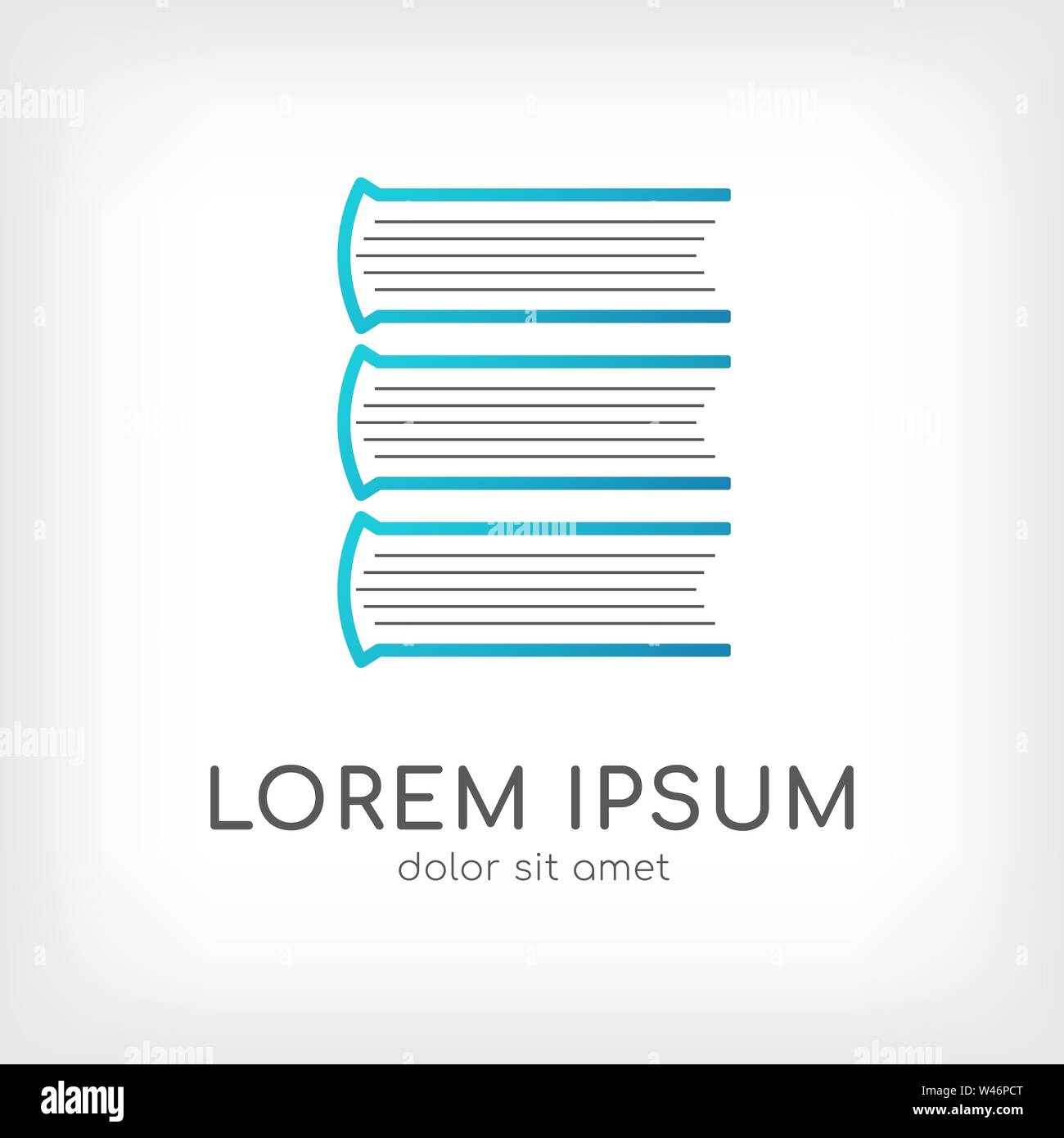 ebook vector logo design template, minimal notebook , education ...