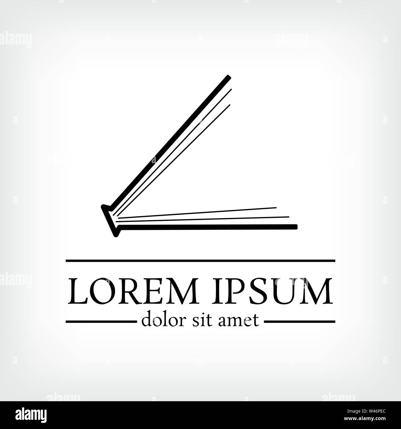 ebook vector logo design template, minimal notebook , education ...