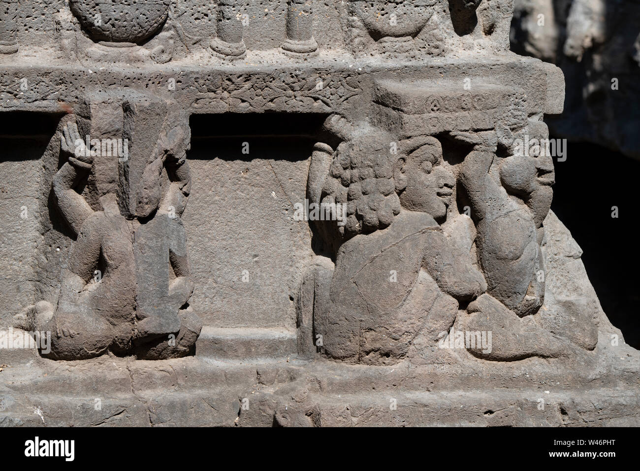India, Maharashtra, Ellora, Ellora Caves. Cave 16, Kailasa aka ...