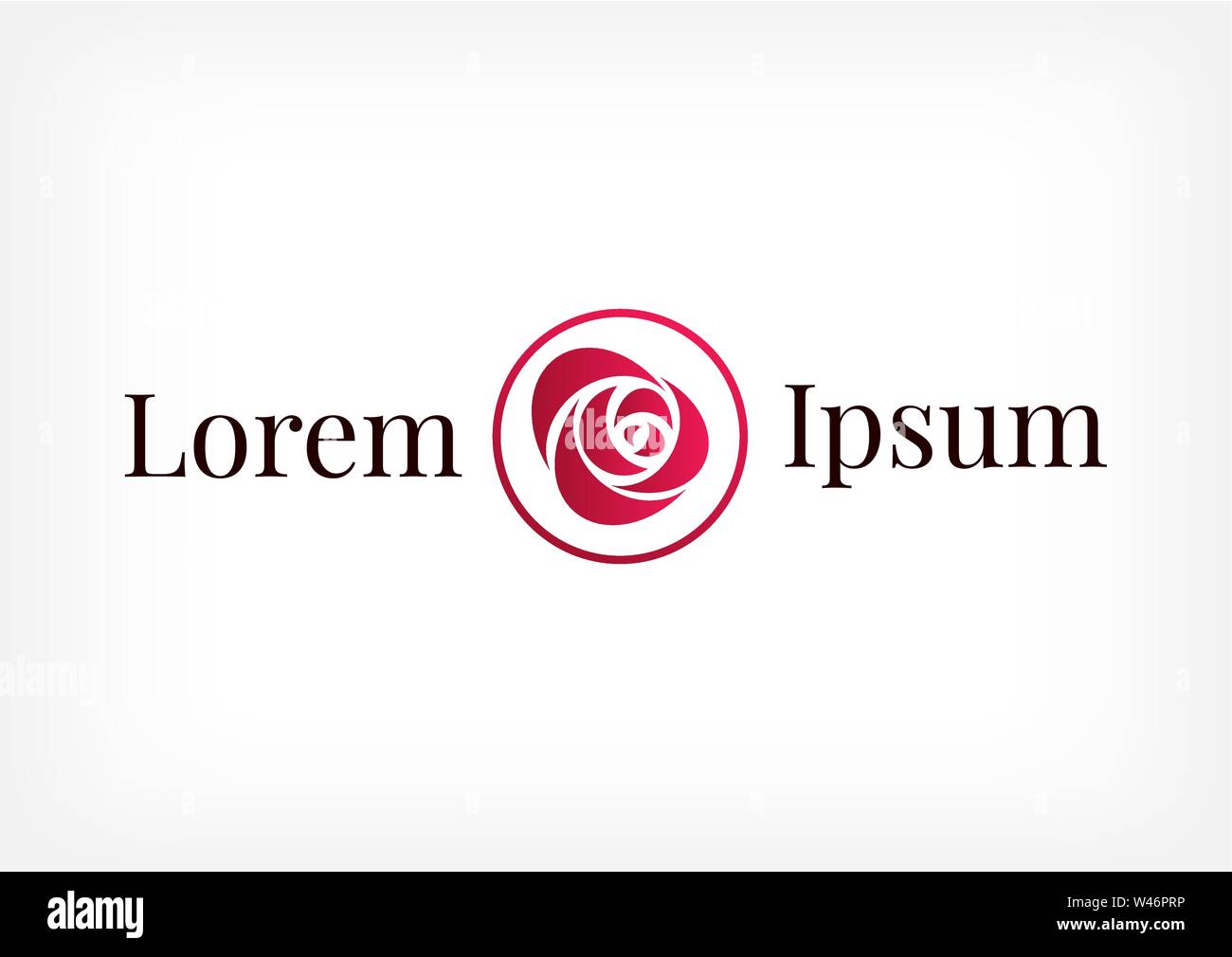 rose vector logo design template, minimal petal beauty icon, salon ...