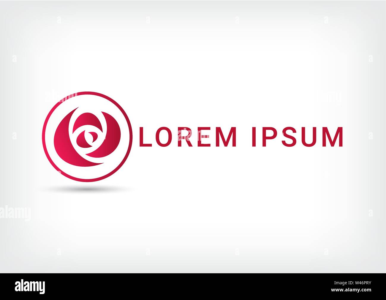 rose vector logo design template, minimal petal beauty icon, salon ...