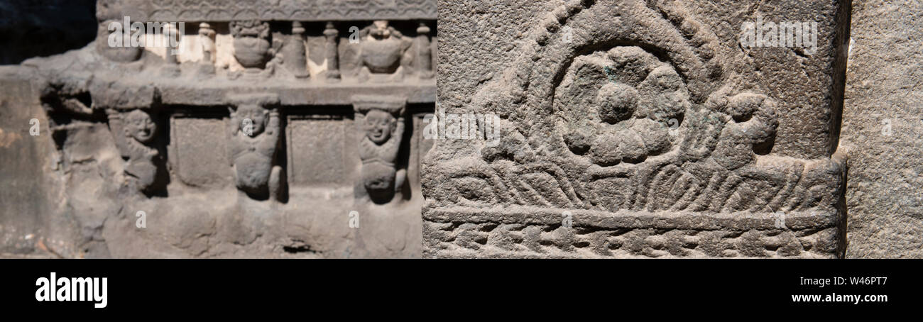 India, Maharashtra, Ellora, Ellora Caves. Cave 16, Kailasa aka ...