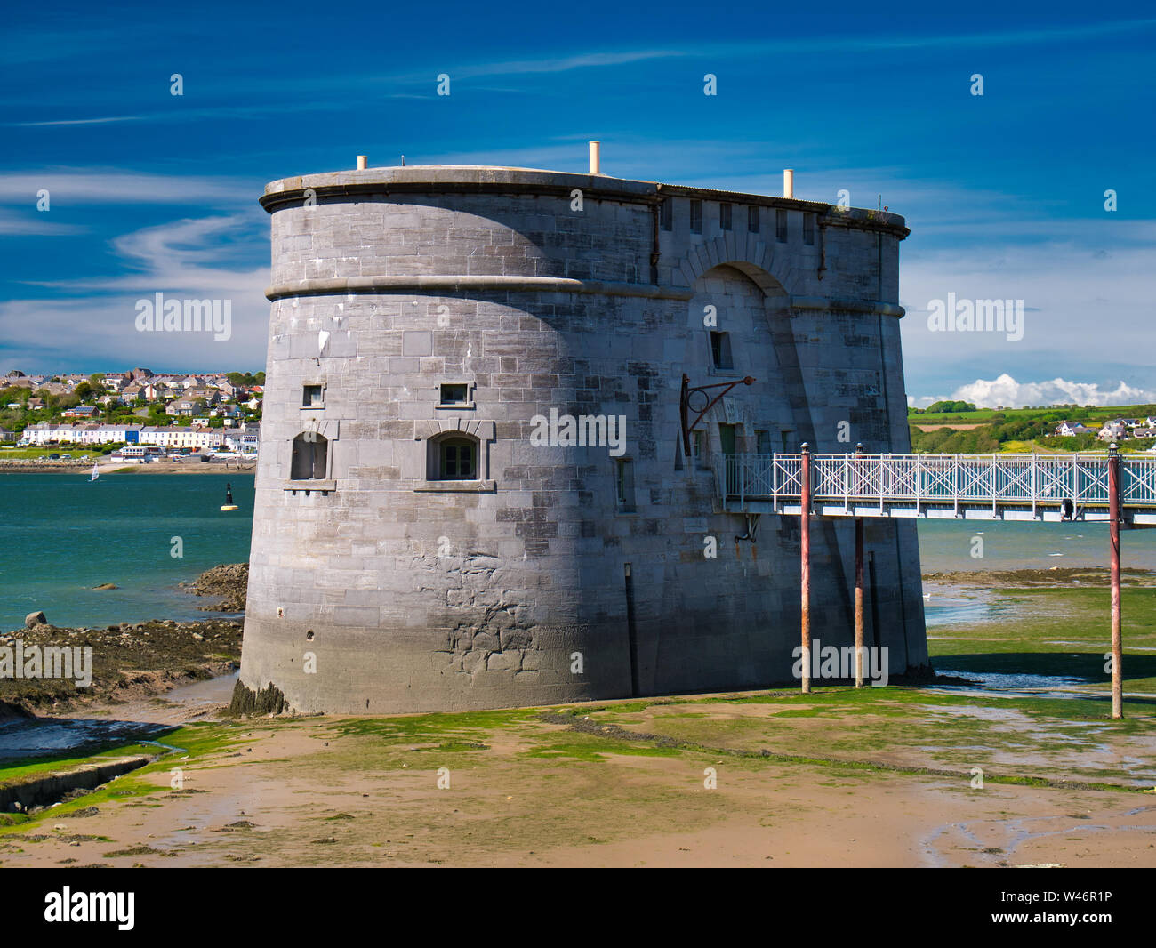 Front Street Martello Tower at Pembroke Dock in Pembrokeshire, Wales ...