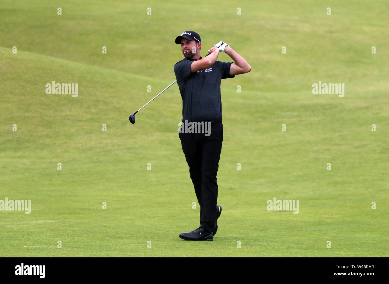 USA's Webb Simpson plays from the 2nd fairway during day three of The ...