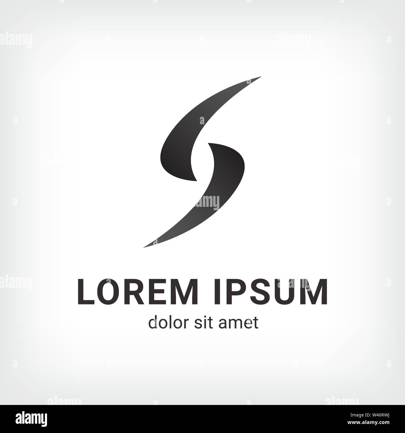 letter s vector logo design template, wave icon, spiral sign, curve ...