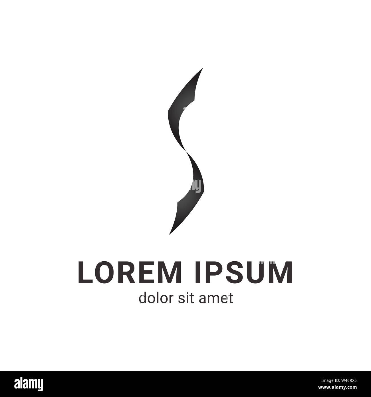 letter s vector logo design template, wave icon, spiral sign, curve ...