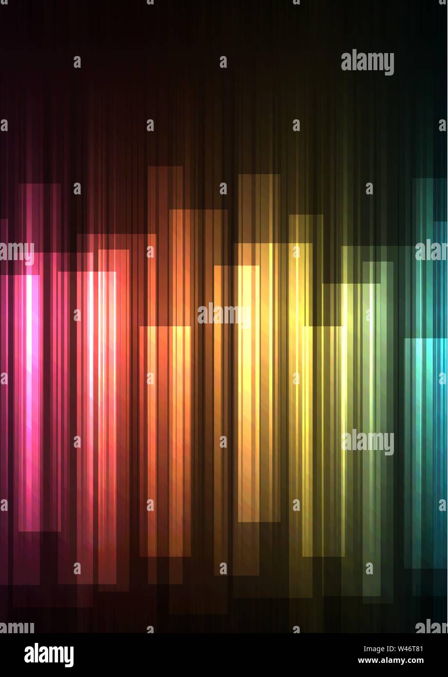 multicolour wave overlap in dark background, stripe layer backdrop ...