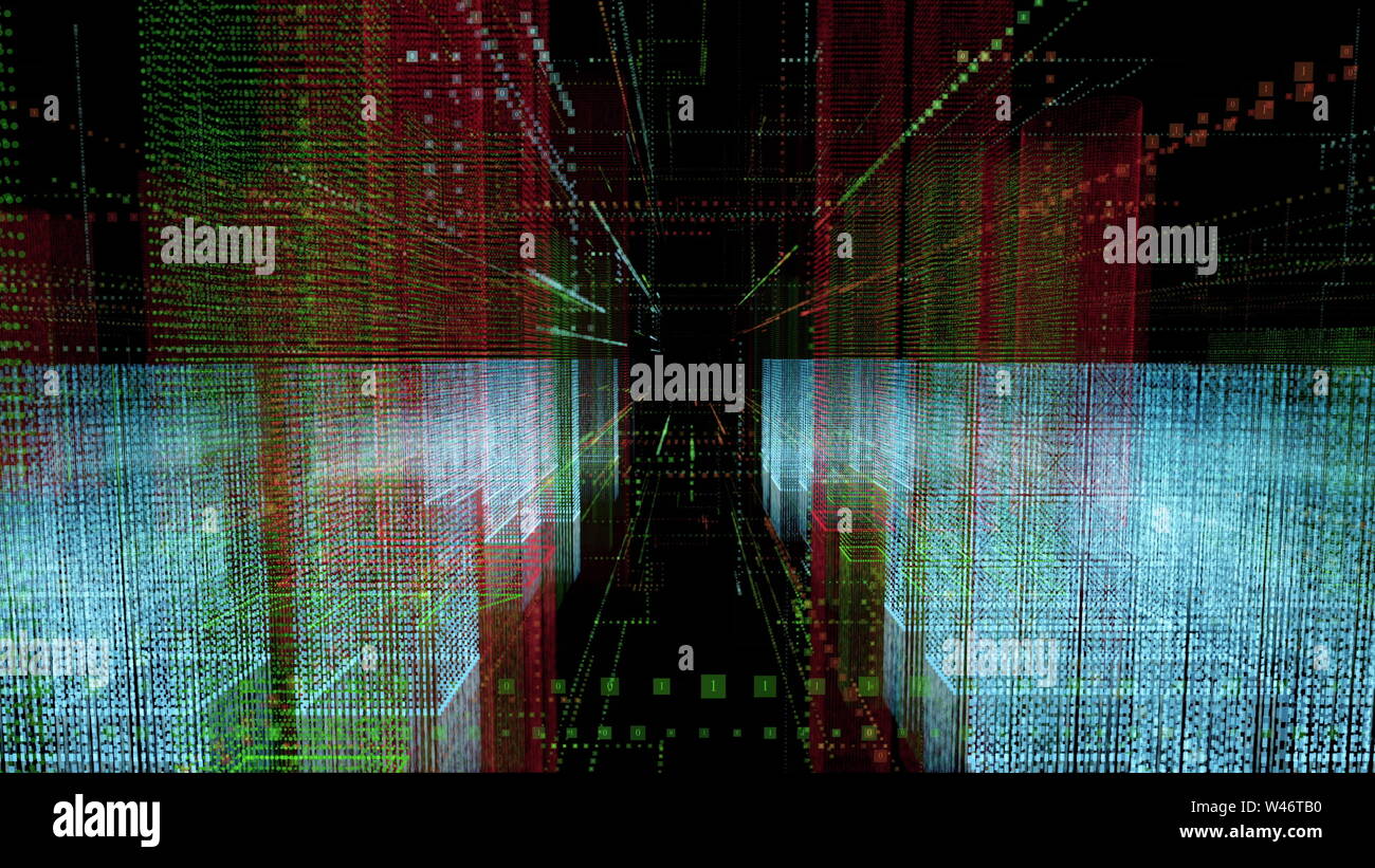 motion graph blurry segmented green red and blue coloured voluminous ...