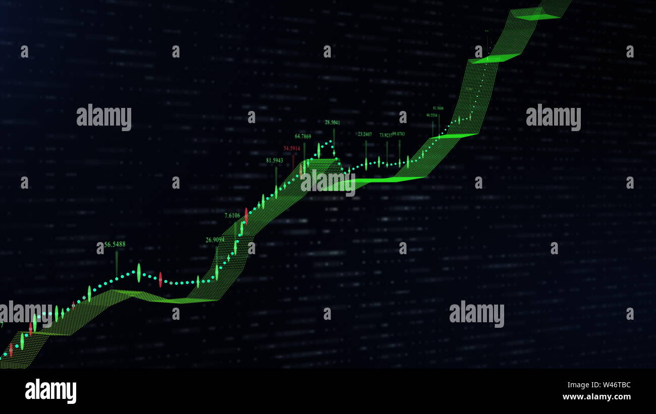 motion graph of growth curve in shape of wide ribbon changing colour ...