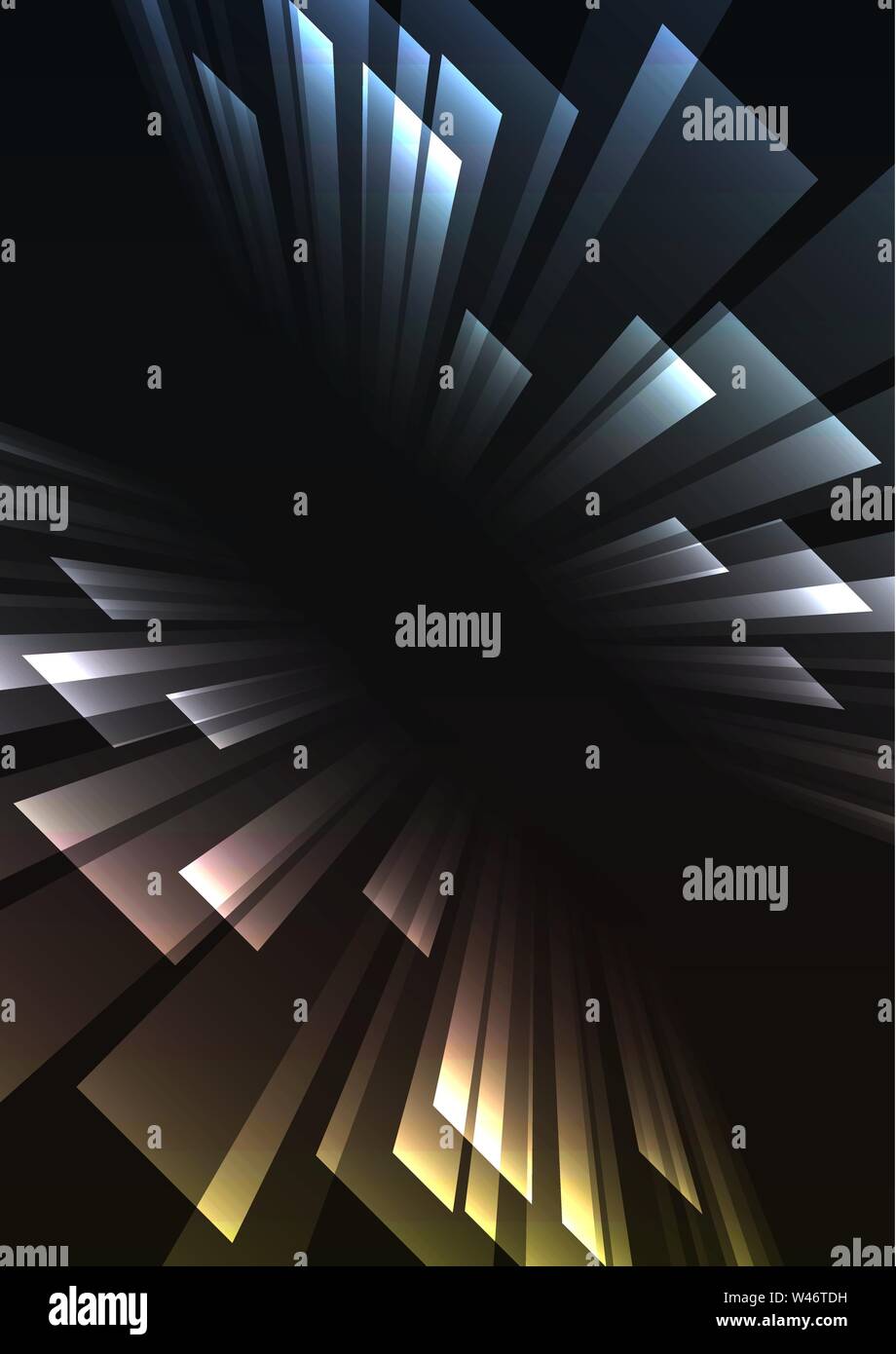 multicolor overlap stripe rush in dark background, bar layer backdrop ...