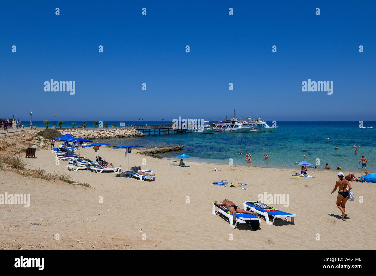 Protaras Sea front, Protaras, Cyprus Stock Photo - Alamy