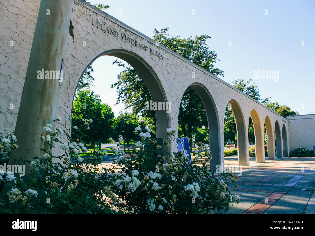 Wall of Arches in Front of Upland, California Library Stock Photo - Alamy