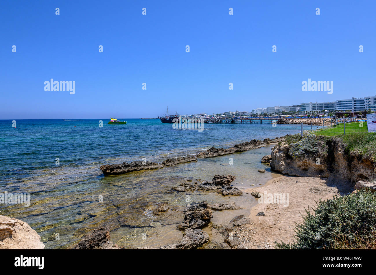 Protaras Sea front, Protaras, Cyprus Stock Photo - Alamy
