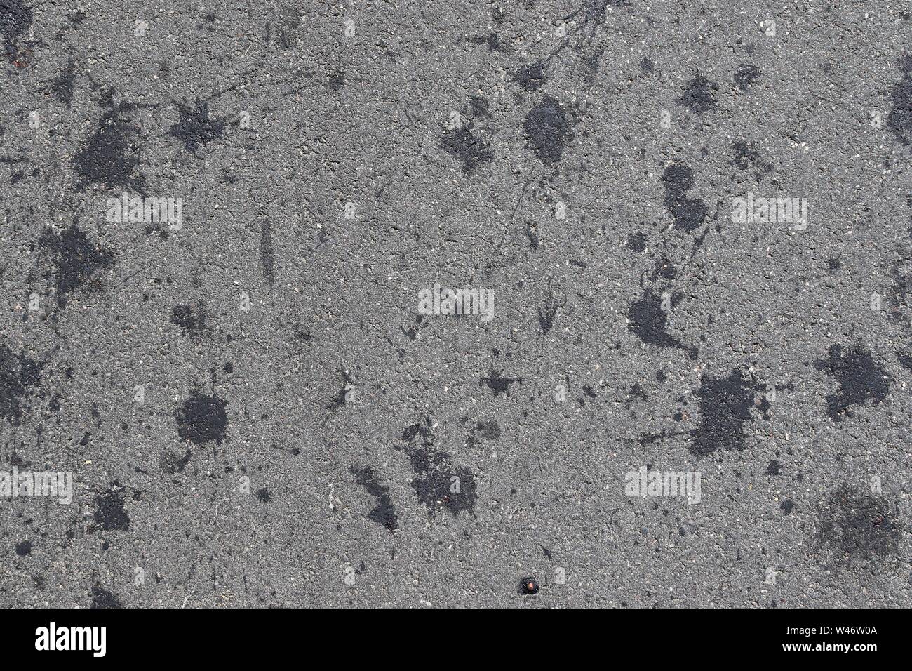 Detailed close up view on asphalt surfaces of different streets and ...