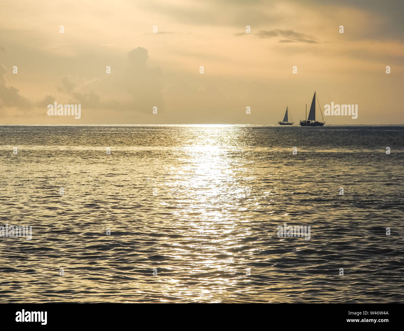 View from the beach on Dominica Island in the Caribbean Sea Stock Photo ...