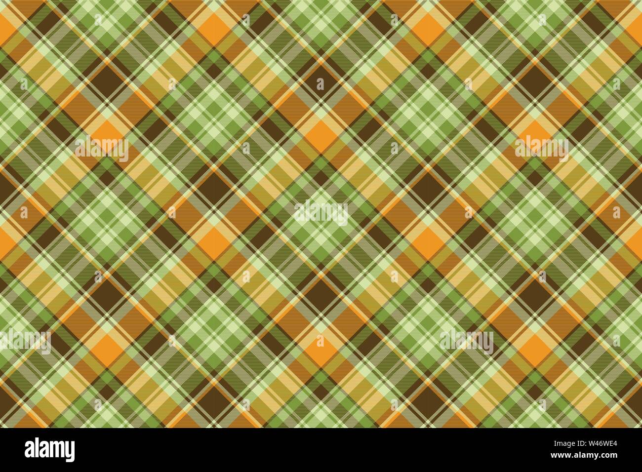 Green yellow check background seamless pattern. Vector illustration ...