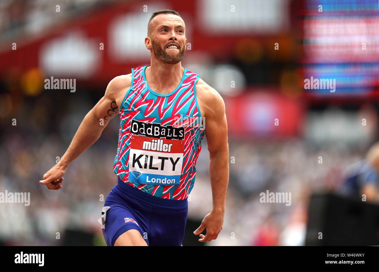 Great Britain's Richard Kilty in the Men's 100m heat 2 during day one ...