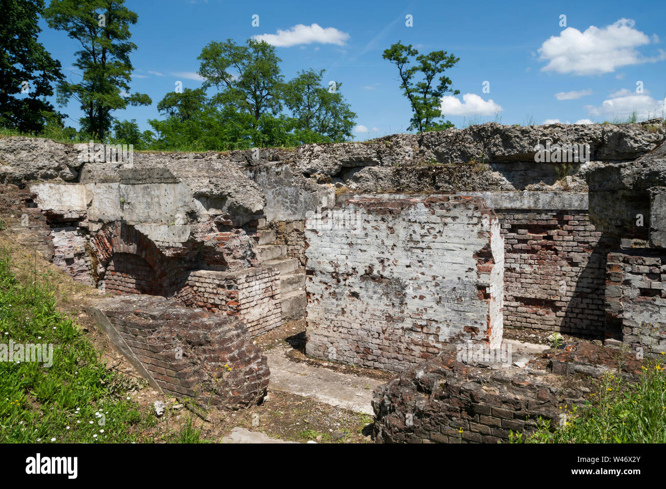 Przemysl Fortress: Fort XV Borek, artillery point. Eastern Poland ...
