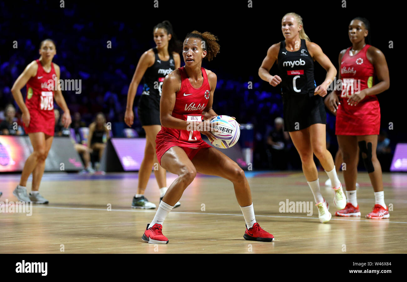 England's Serena Guthrie in action against New Zealand during the ...