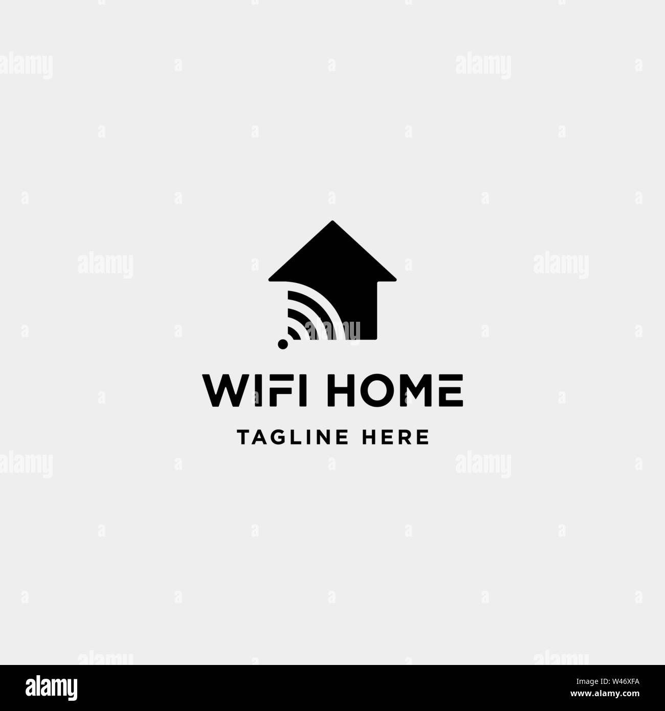 home internet logo design vector wifi house icon siymbol sign isolated ...