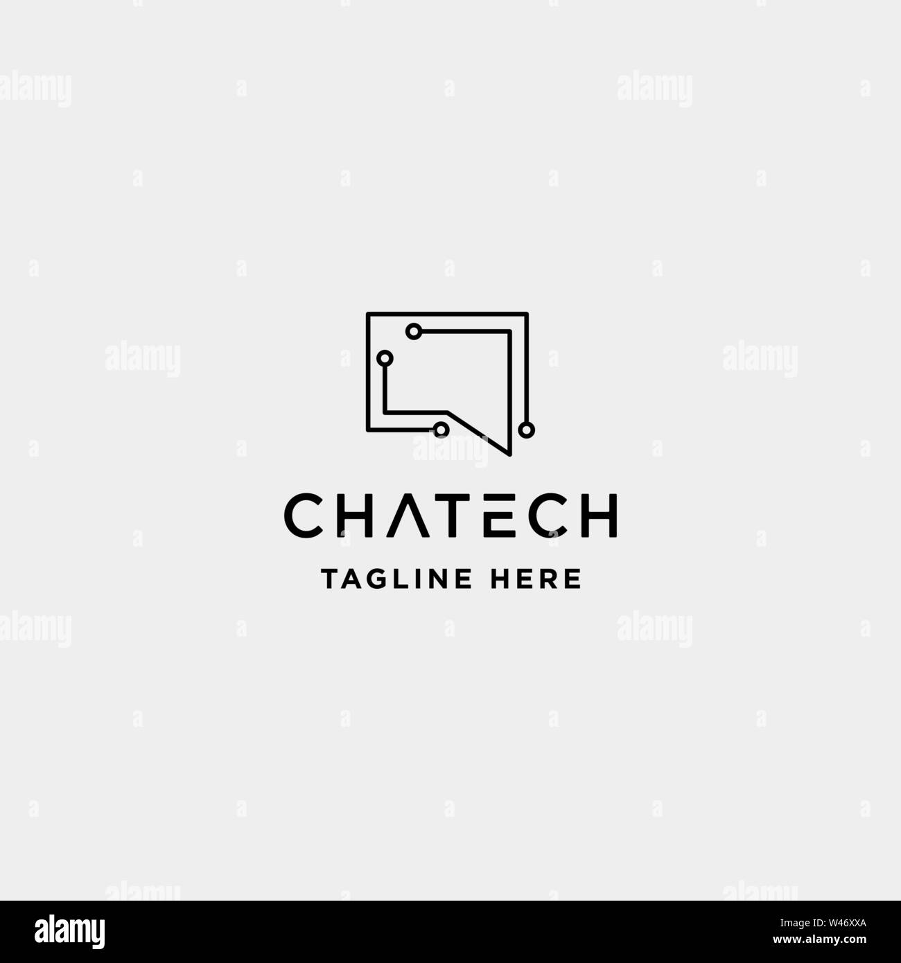 chat technology logo design vector talk internet symbol icon ...